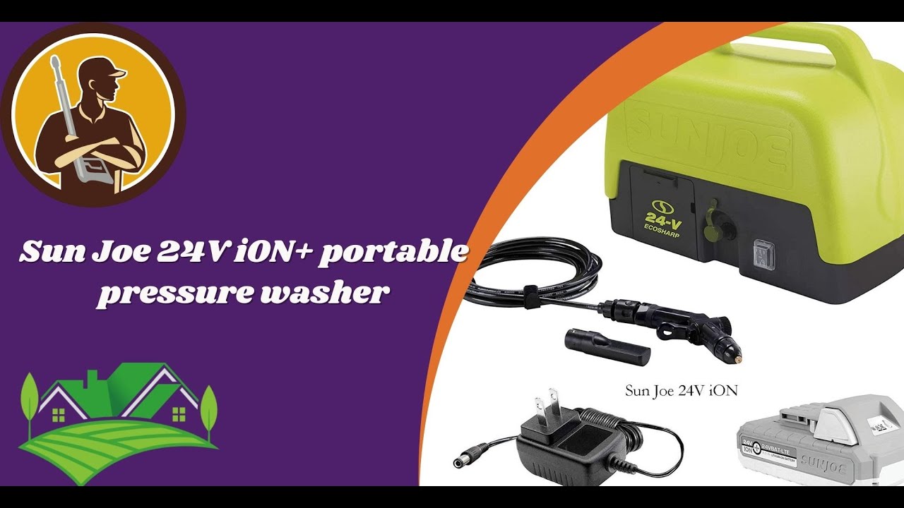 Sun Joe 24V iON+ pressure washer - YouTube