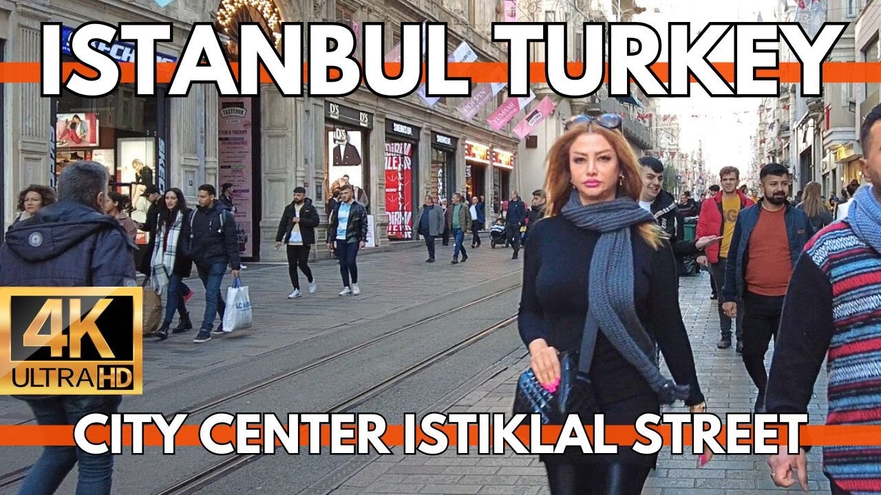 ISTANBUL TURKEY CITY CENTER 4K WALKING TOUR ISTIKLAL LIVELY SHOPPING ...