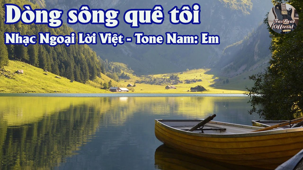 Karaoke Dòng Sông Quê Tôi Tone Nam | TAS BEAT - YouTube