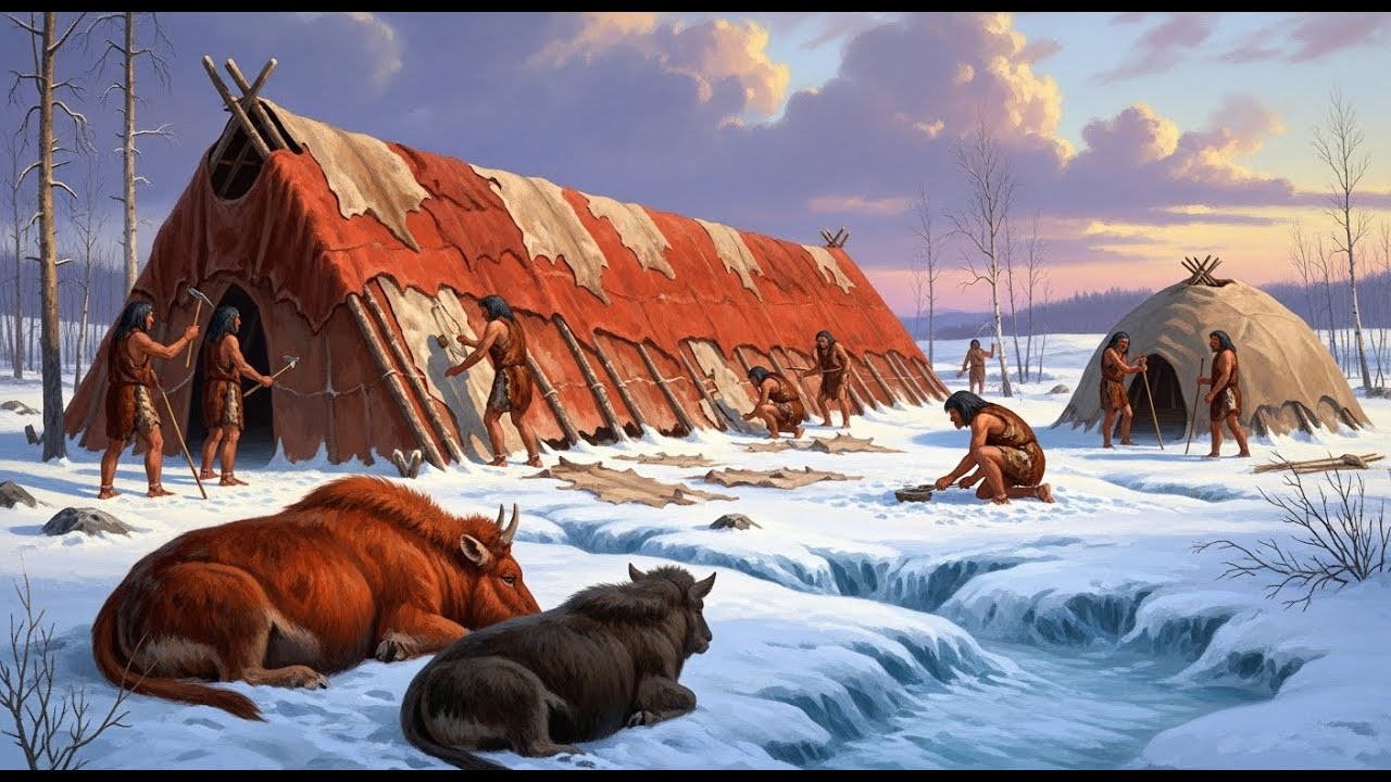 What Homes Cavemen Built To Survive Freezing Winters - YouTube