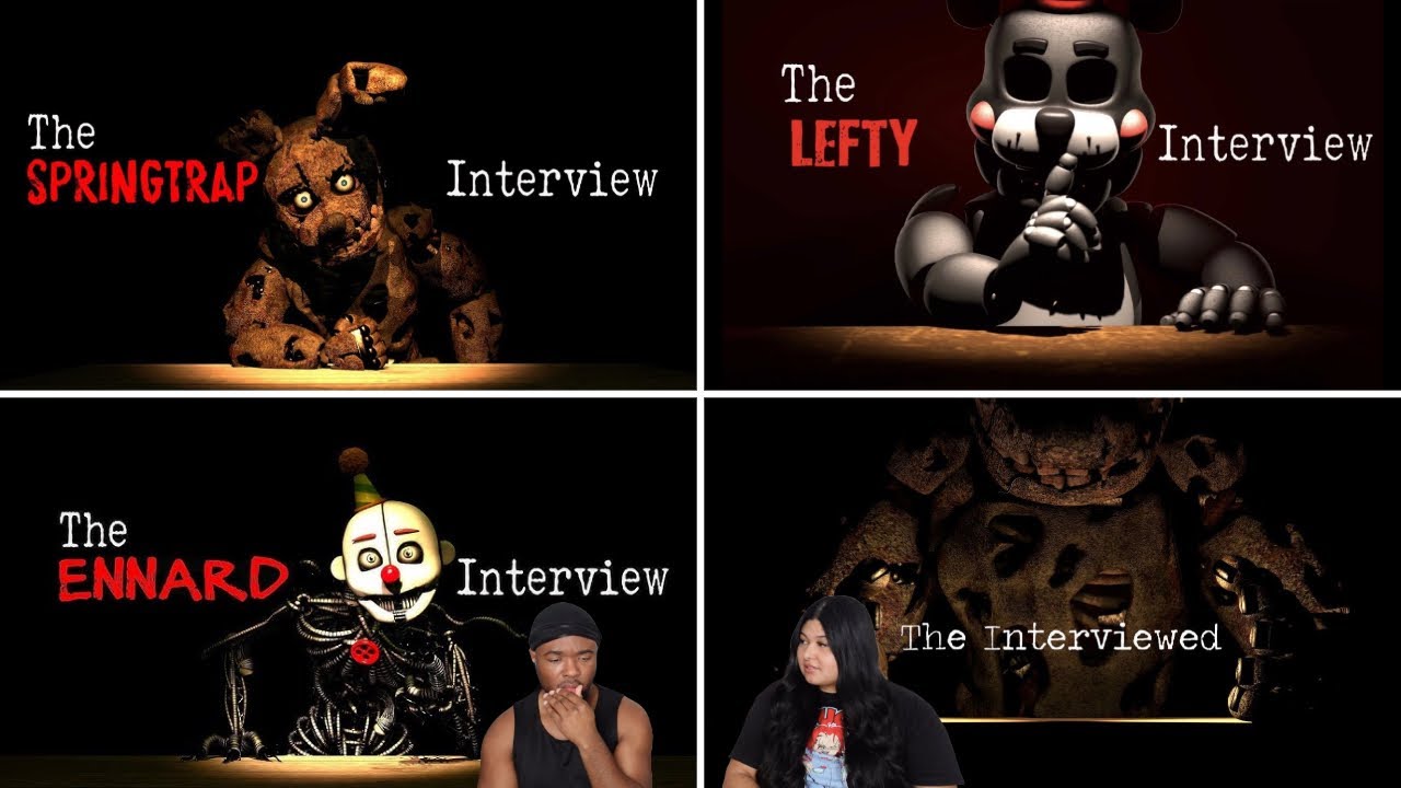 [SFM] AN INTERVIEW WITH SPRINGTRAP, ENNARD & LEFTY REACTION! - YouTube
