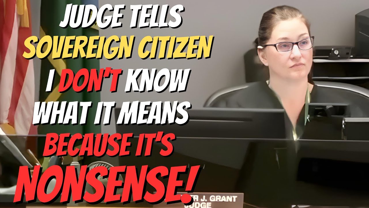 Judge WON'T Allow RUDE And OBNOXIOUS Sovereign Citizen To TAKE OVER Her ...