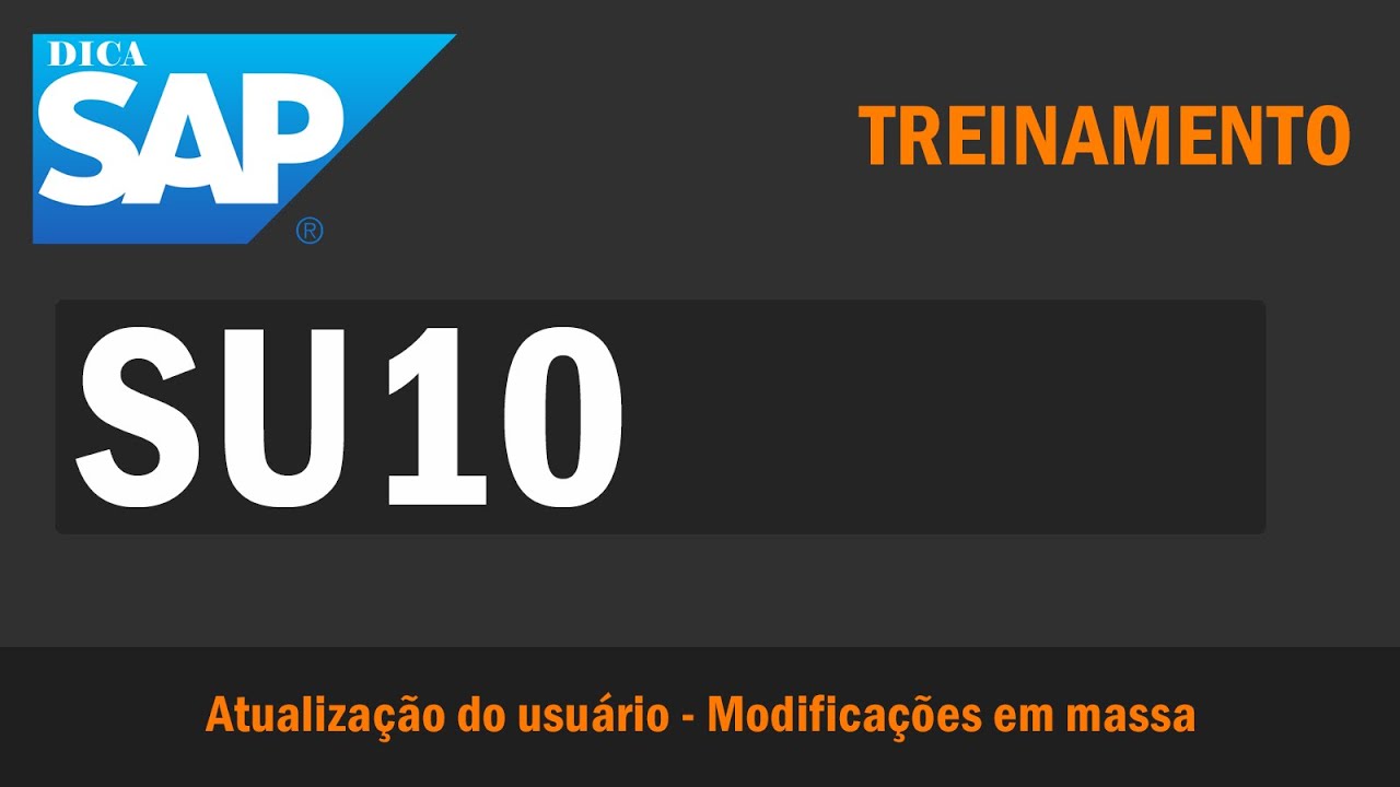 SU10 - Atualização do usuário - Modificações em massa - YouTube