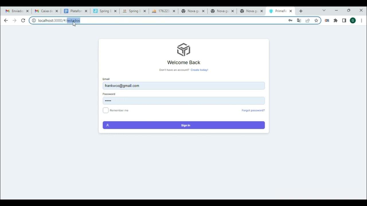 37 Dev Loja Virtual Spring Boot React Nextjs Tela De Login Youtube