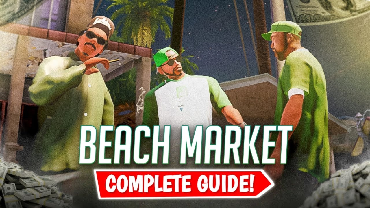 BEACH MARKET In GTA 5 GRAND RP Explained Under 5 Minutes | How To Earn ...