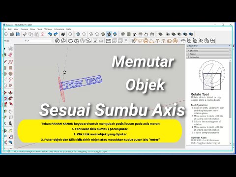 Cara Memutar Gambar Objek Sesuai Sumbu Axis di SketchUp - YouTube