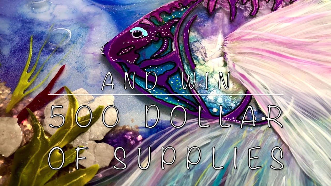 #120 PART 7 The finishing touch. Deep Sea Resin Acrylic pouring fish ...