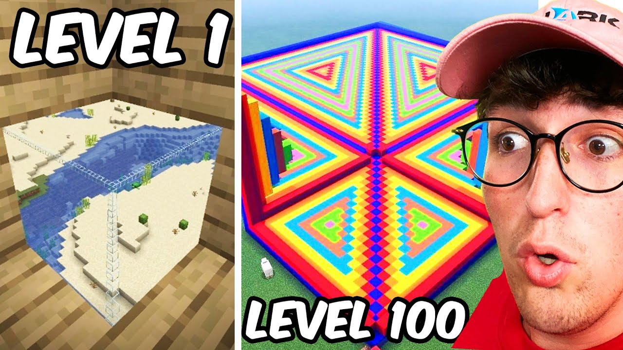 Minecraft Optical Illusions From Level 1 To 100 - YouTube