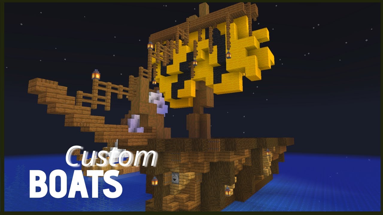 How to Make Custom Boats in Your Minecraft World - YouTube