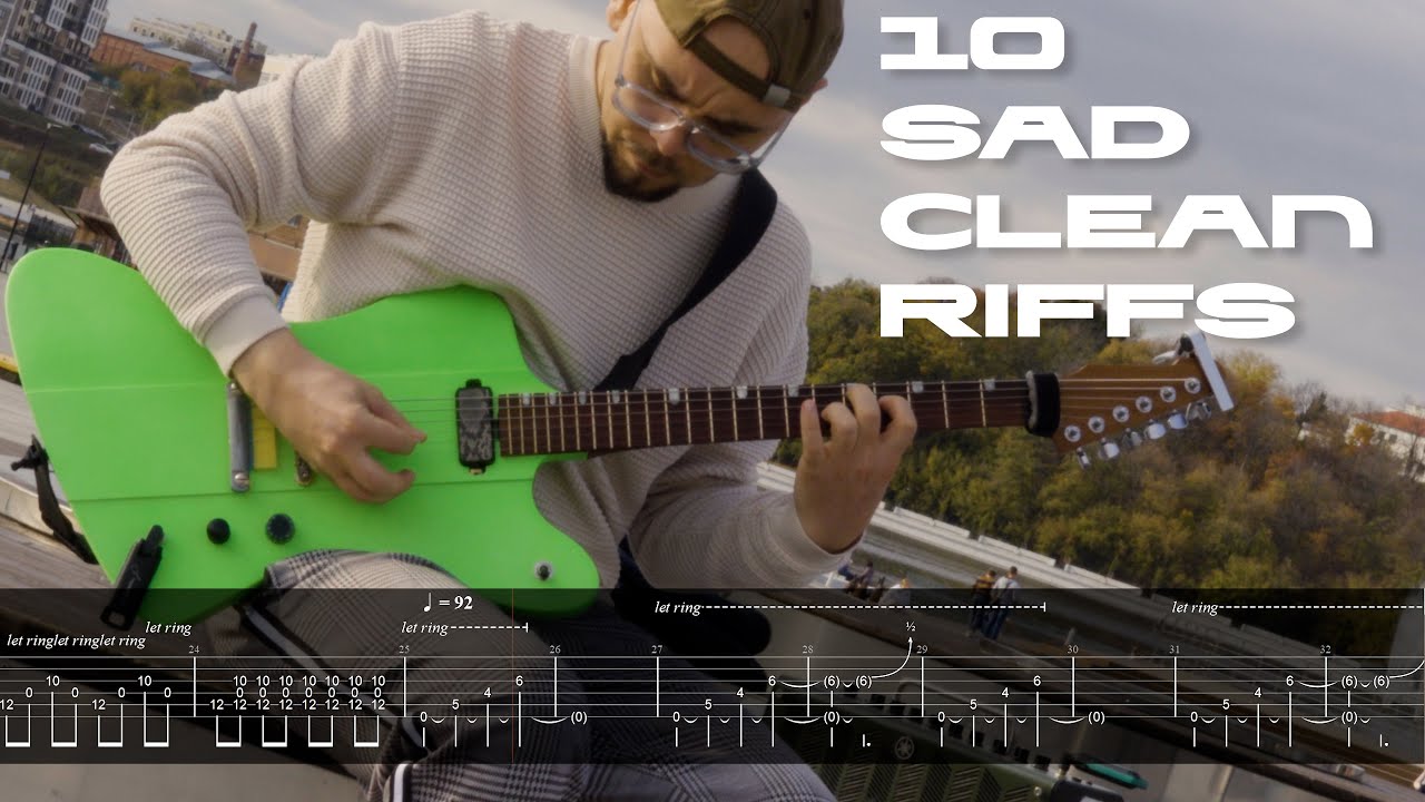 10 SAD RIFFS (with tabs) - YouTube