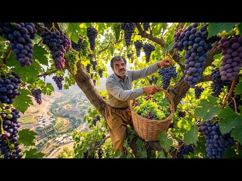 The secret of harvesting Dena's hidden wild grapes | Iran nomadic journey