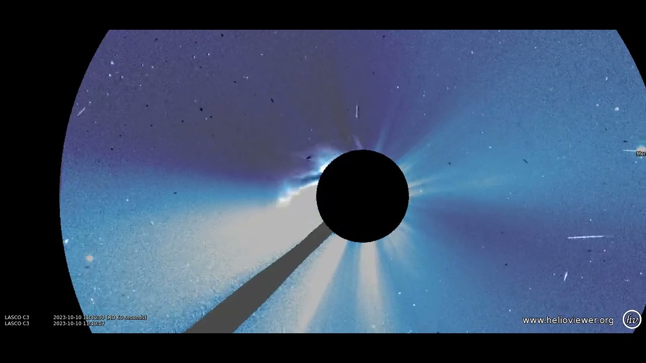 LASCO C3/C3 (2023-10-10 03:42:07 - 2023-10-11 03:30:09 UTC) - YouTube