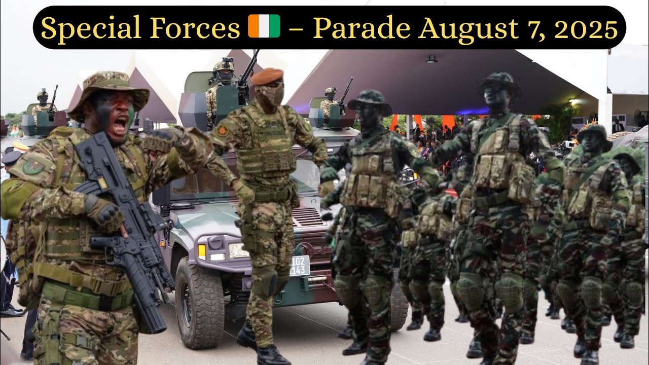 Spectacular Parade of Ivory Coast Special Forces – August 7, 2025 - YouTube