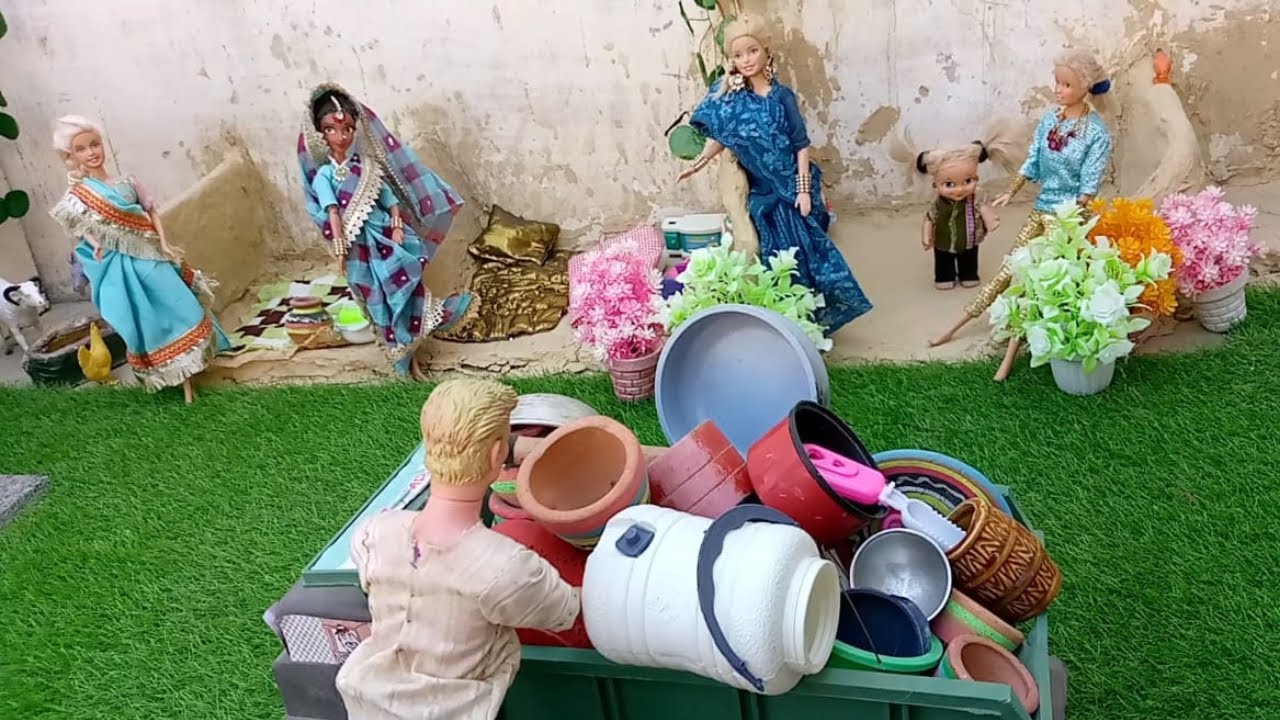 barbie All day routine in indian village || colony 420 part 2| hindi ...