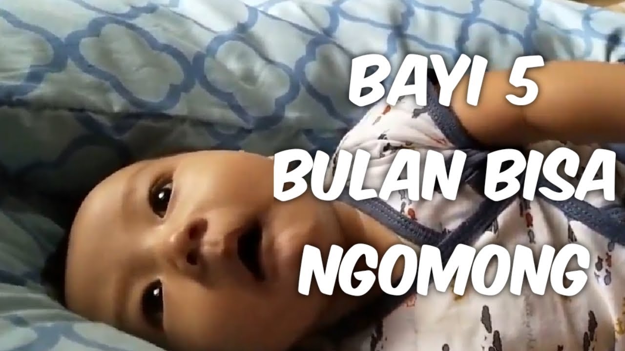 Bayi lucu 5 bulan udah bisa ngomong - YouTube