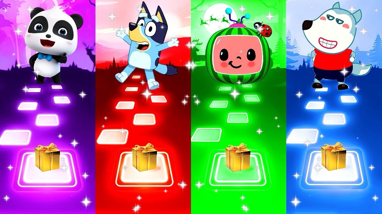 BLUEY — BABY BUS — COCOMELON — WOLFOO FAMILY | TILES HOP EDM RUSH - YouTube