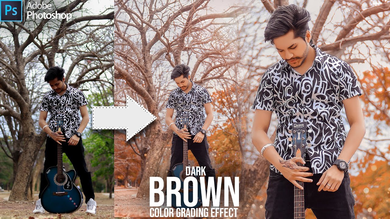 how to get dark brown color grading effect with camera raw filter use ...