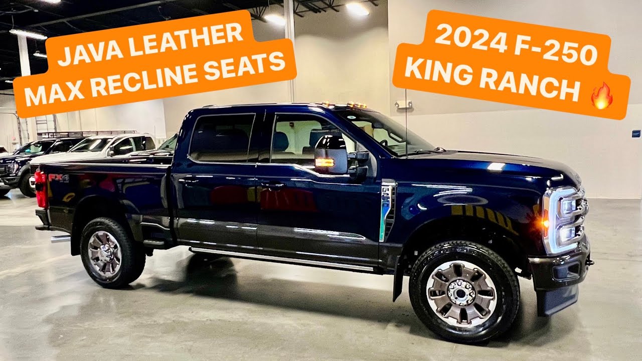 2024 FORD F-250 KING RANCH ANTIMATTER BLUE WITH MAX RECLINE SEAT 7.3 ...