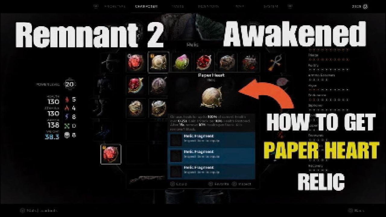 Remnant 2 Awakened/How to Get The New Paper heart Relic This DLC is ...