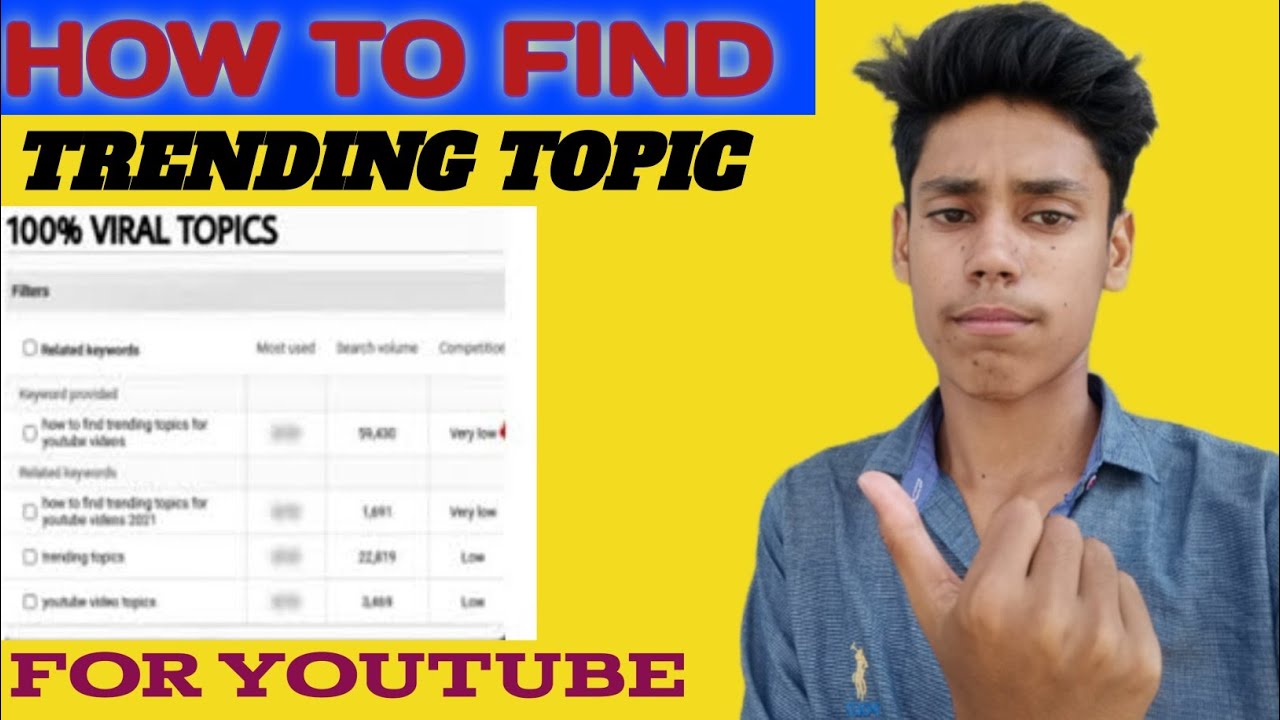 HOW TO FIND TRENTING TOPIC FOR YOUTUBE VIDEO || TRENDING TOPIC FIND ...