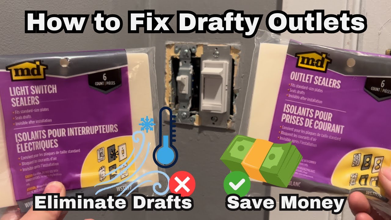 Air Sealing Drafty Outlets - Improve Energy Efficiency - YouTube