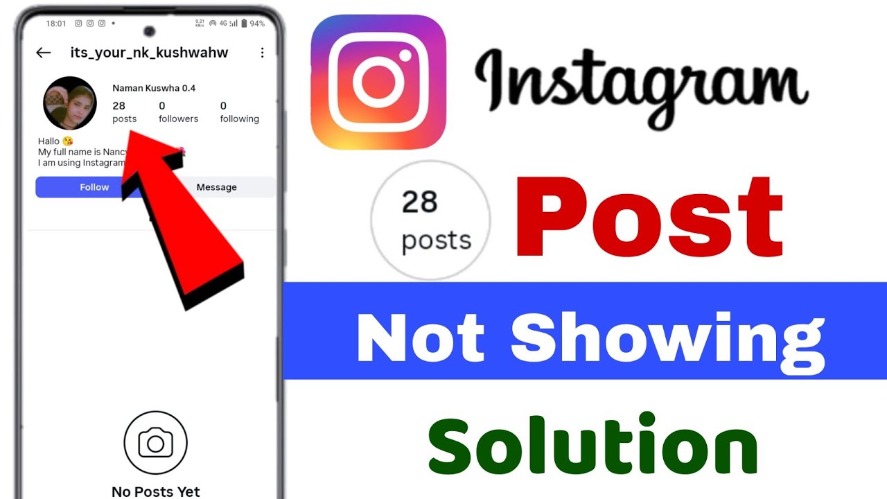Instagram posts not showing on profile | no post yet | How to fix insta ...