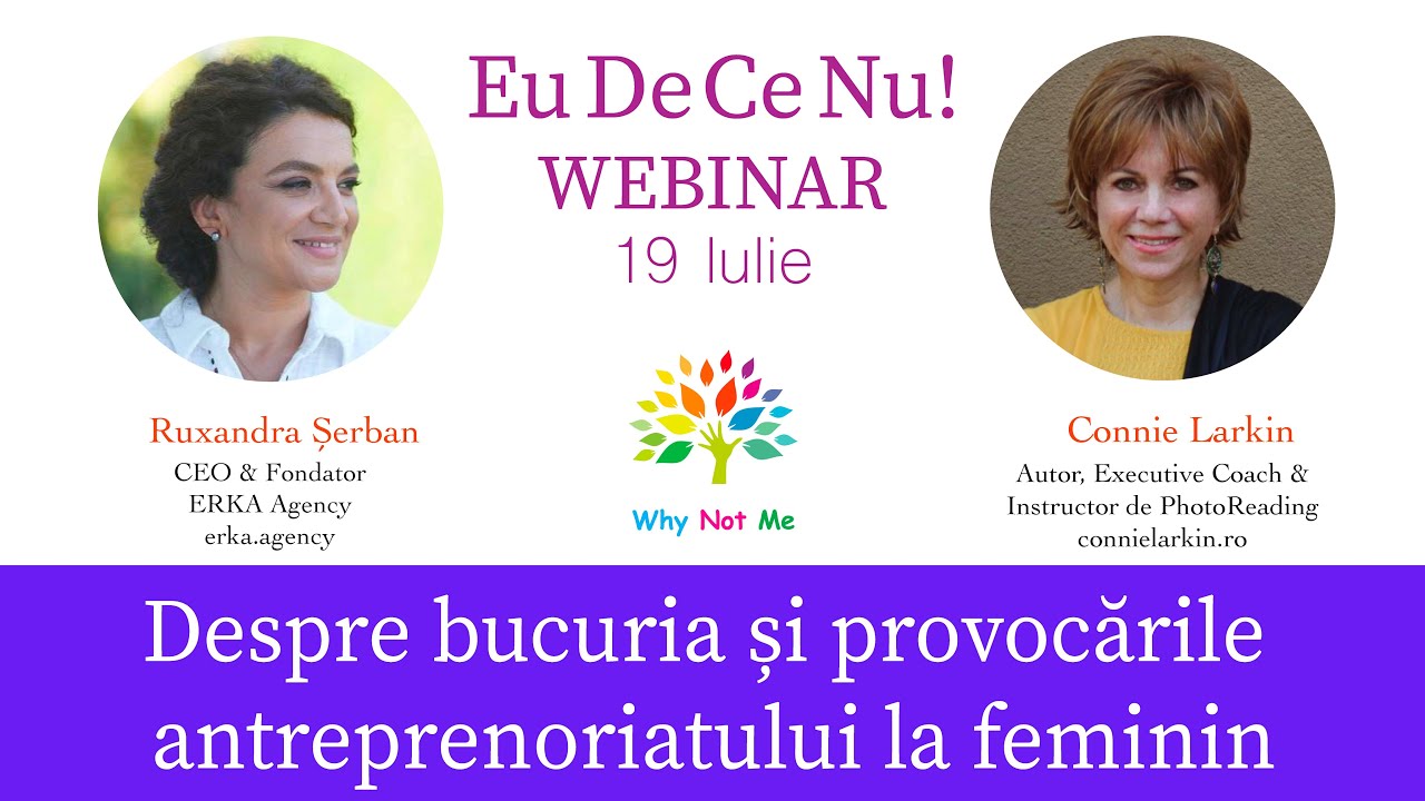 Connie Larkin cu Ruxandra Serban Webinar 19 Iulie 2020 - YouTube
