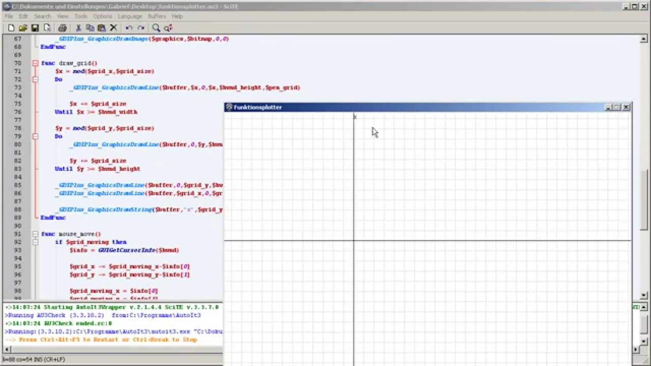 AutoIt: Funktionsplotter (Teil 2) (Tutorial) (Deutsch) - YouTube