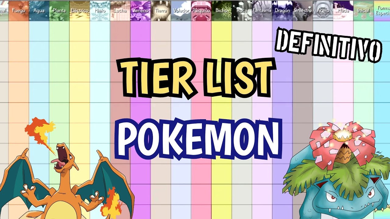 El Mejor TIER LIST POKEMON Definitivo de todas las GENERACIONES y Tipos ...