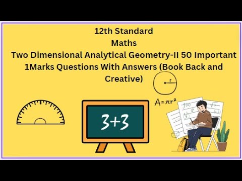 TN Class 12 Maths Two Dimensional Analytical Geometry II One Marks Question and Answers - YouTube