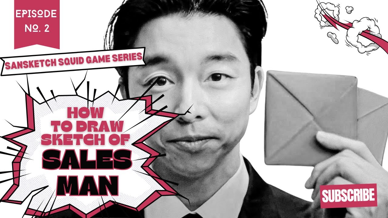 How To Draw Sketch of Salesman | SQUID GAME SERIES Ep 2 | SanSketch ...