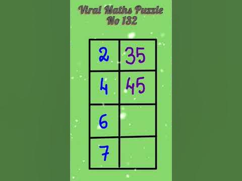 Viral Maths Puzzle No 132 #driveyourlogic #logicalmathspuzzle - YouTube