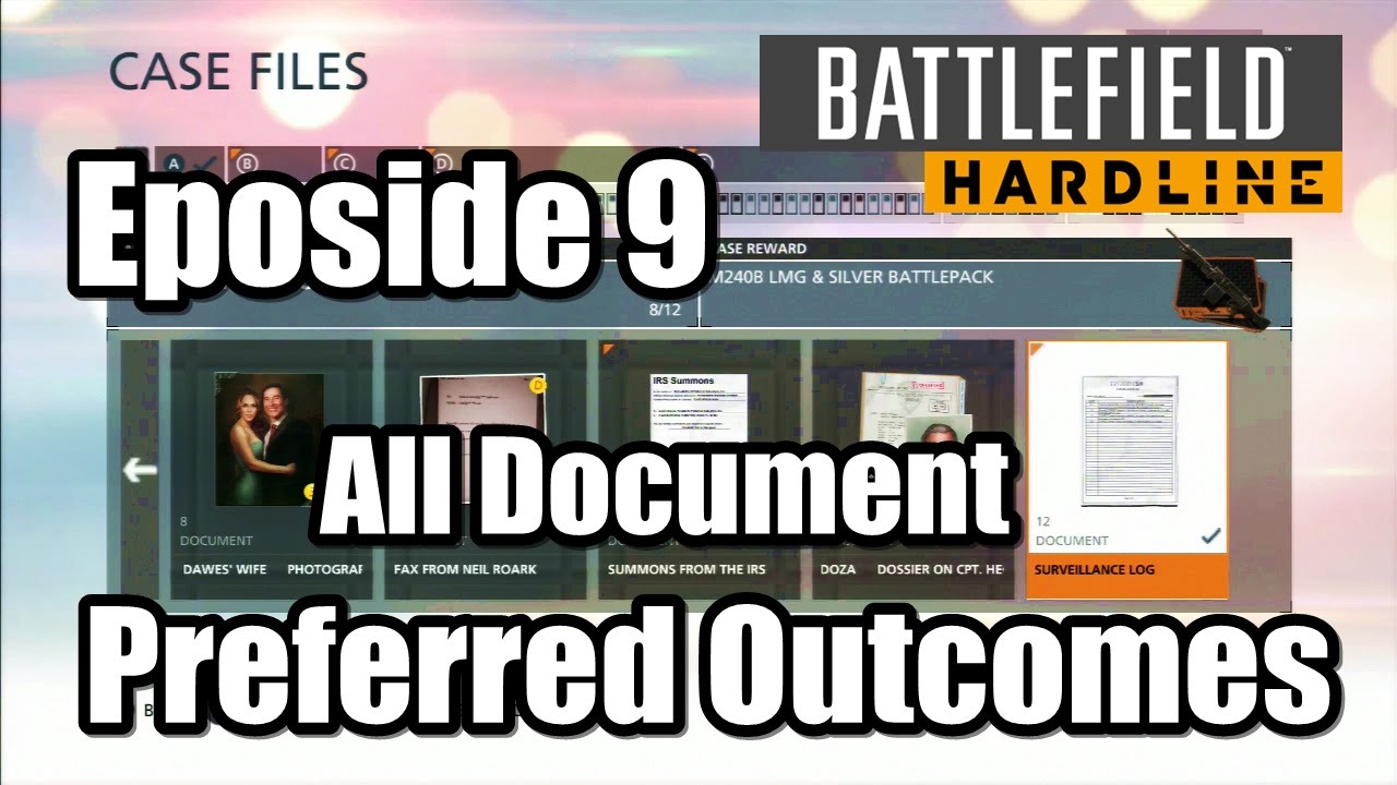Battlefield Hardline All Document l Preferred Outcomes In Eposide 9 - YouTube