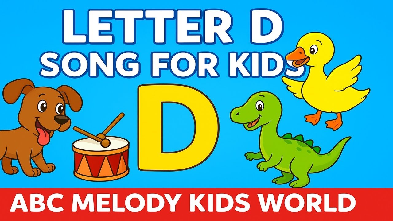 Letter D Song for Kids – Learn the Letter D with Fun Animals, Dancing ...