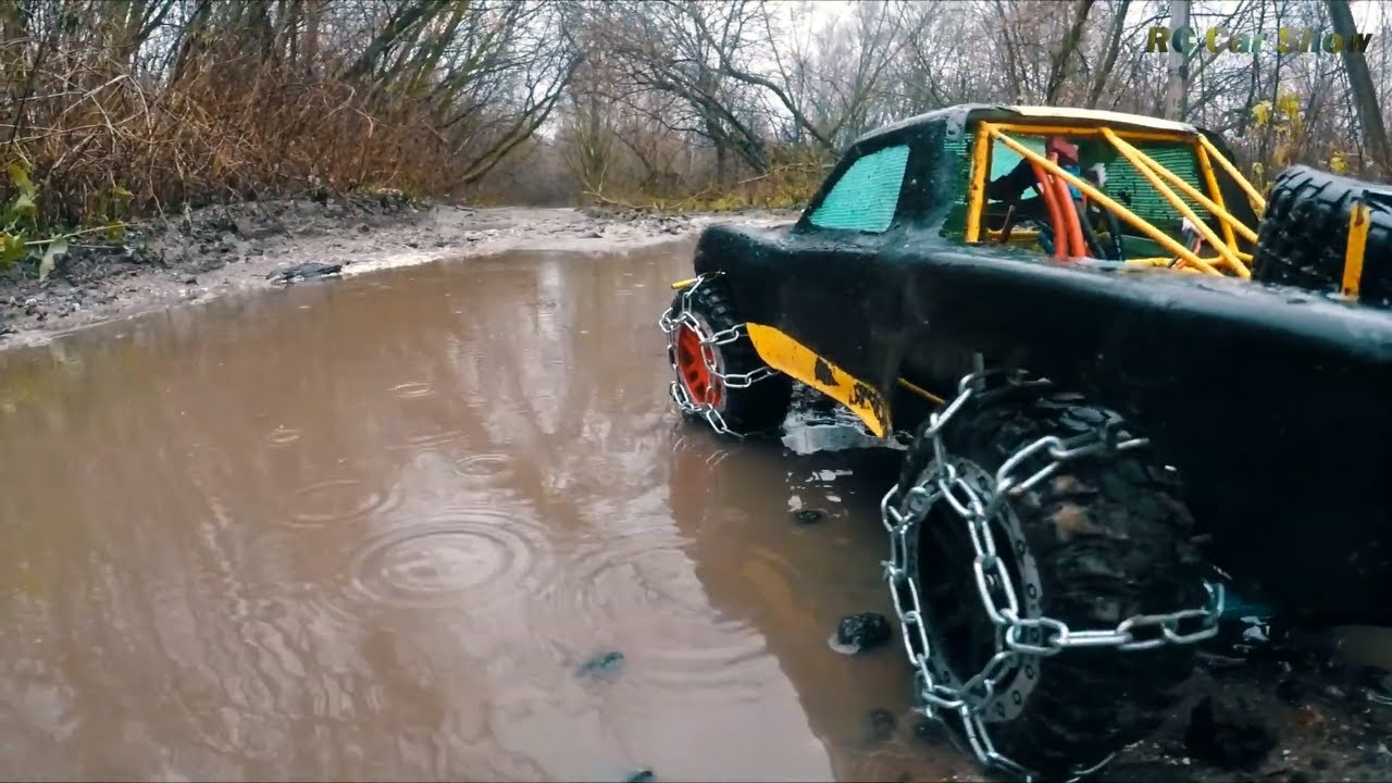 RC short course truck на цепях - YouTube