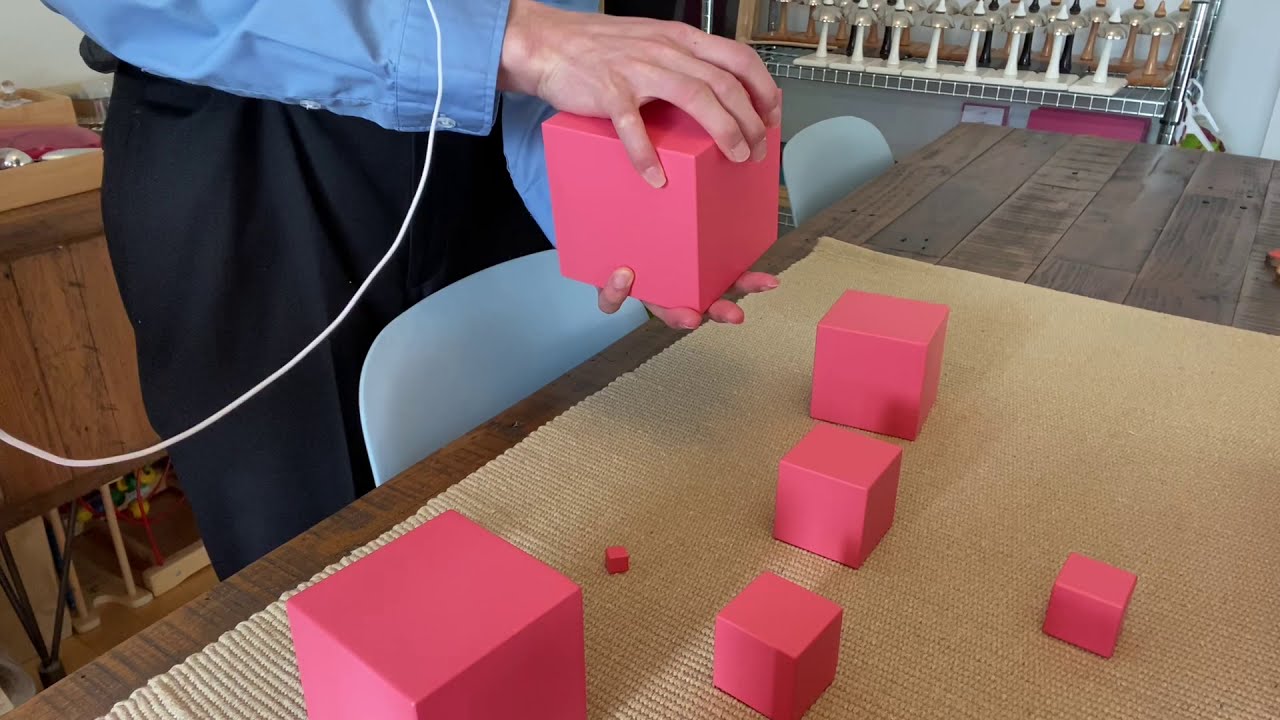 Montessori Sensorial Lesson-Pink Tower - YouTube