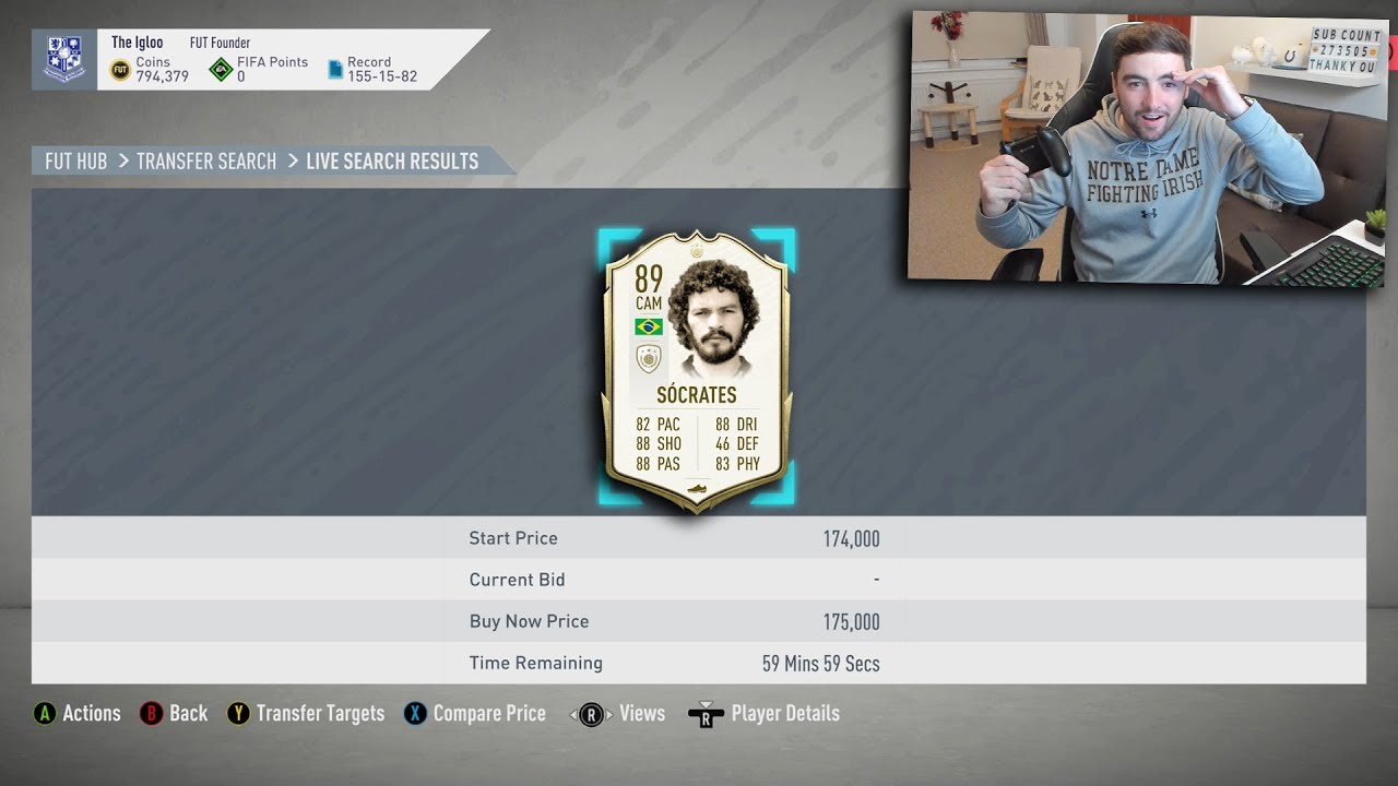 FIFA 20 | Icon Socrates for 175K 😱 I MADE 500K FROM 1 SNIPE 💰 Sniping ...