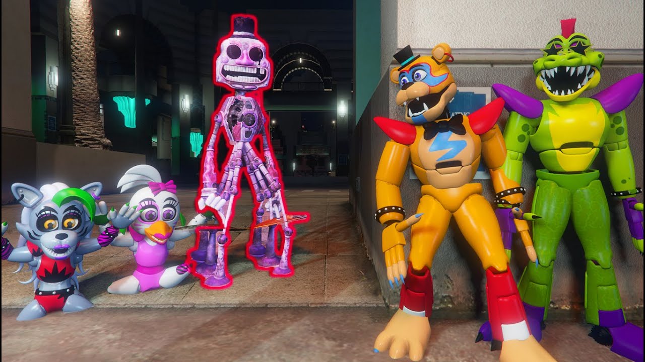 Can the Animatronics SAVE THEM from CURSED MUSIC MAN? (GTA 5 FNAF Mods ...