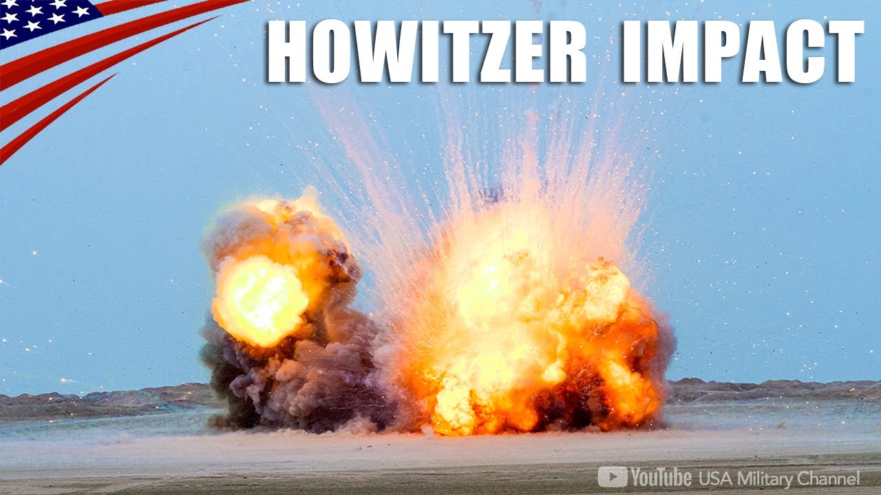HOWITZER IMPACT! - Powerful Artillery Rounds Impact the Ground with ...