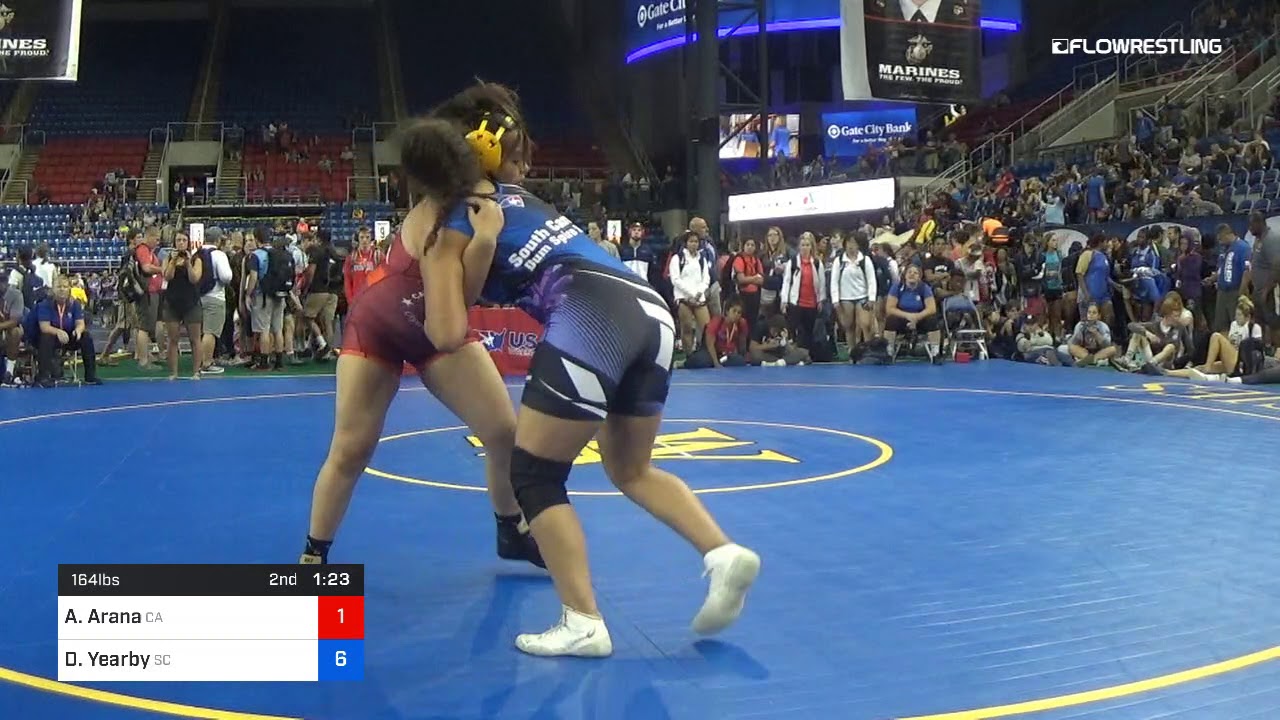 164 Lbs Semis Alyssa Arana California Vs Dasia Yearby South Carolina ...