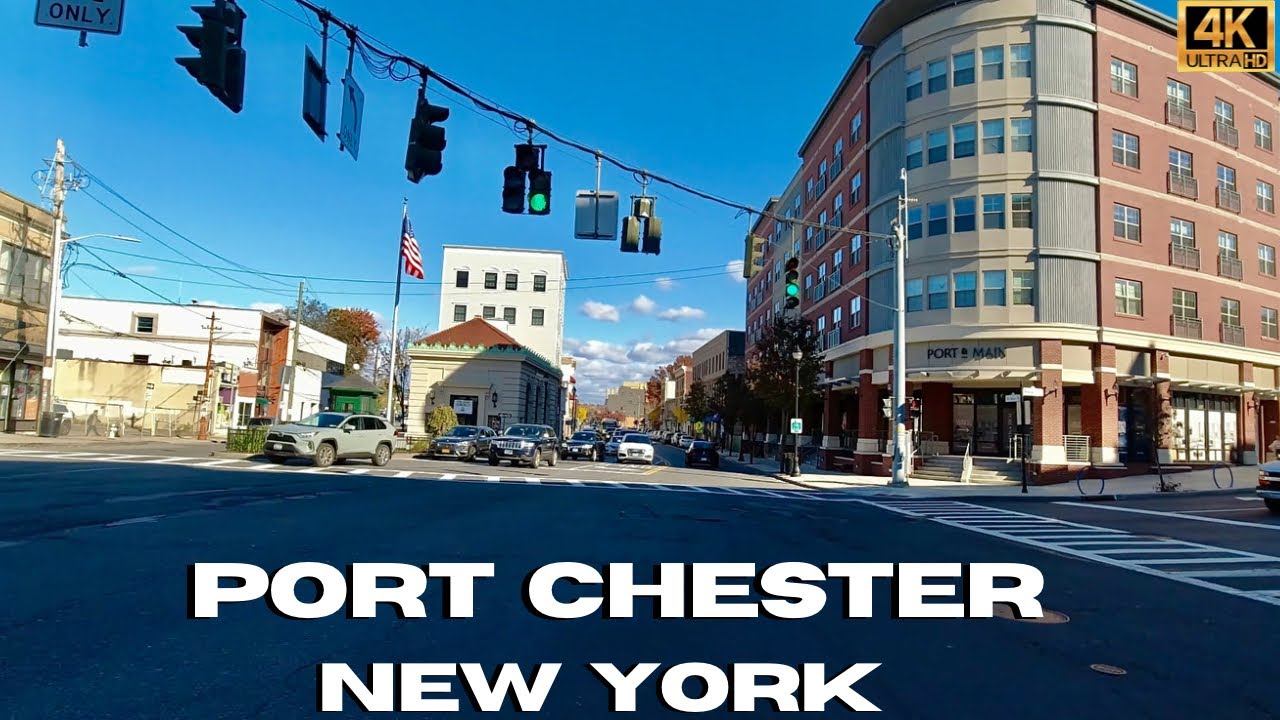 Driving Port Chester New York 4K - YouTube
