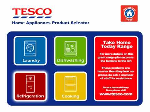 Tesco - Interactive Touch screen - Main Menu - YouTube