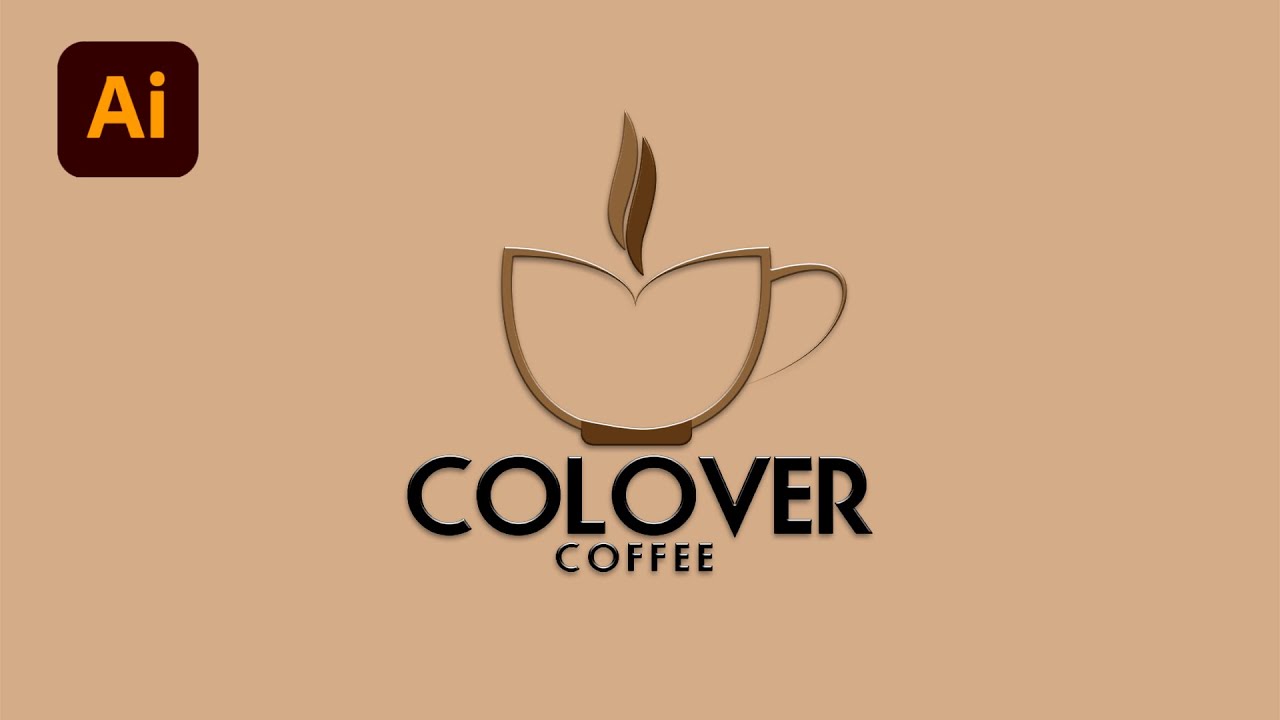 Coffee shop logo design in illustrator - logo design tutorial ...