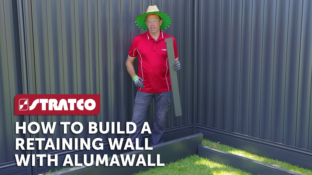HowTo Build A Retaining Wall With Alumawall | Stratco - YouTube