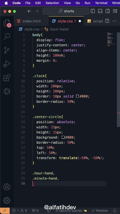 Membuat Jam Analog dengan HTML, CSS dan JavaScript - YouTube