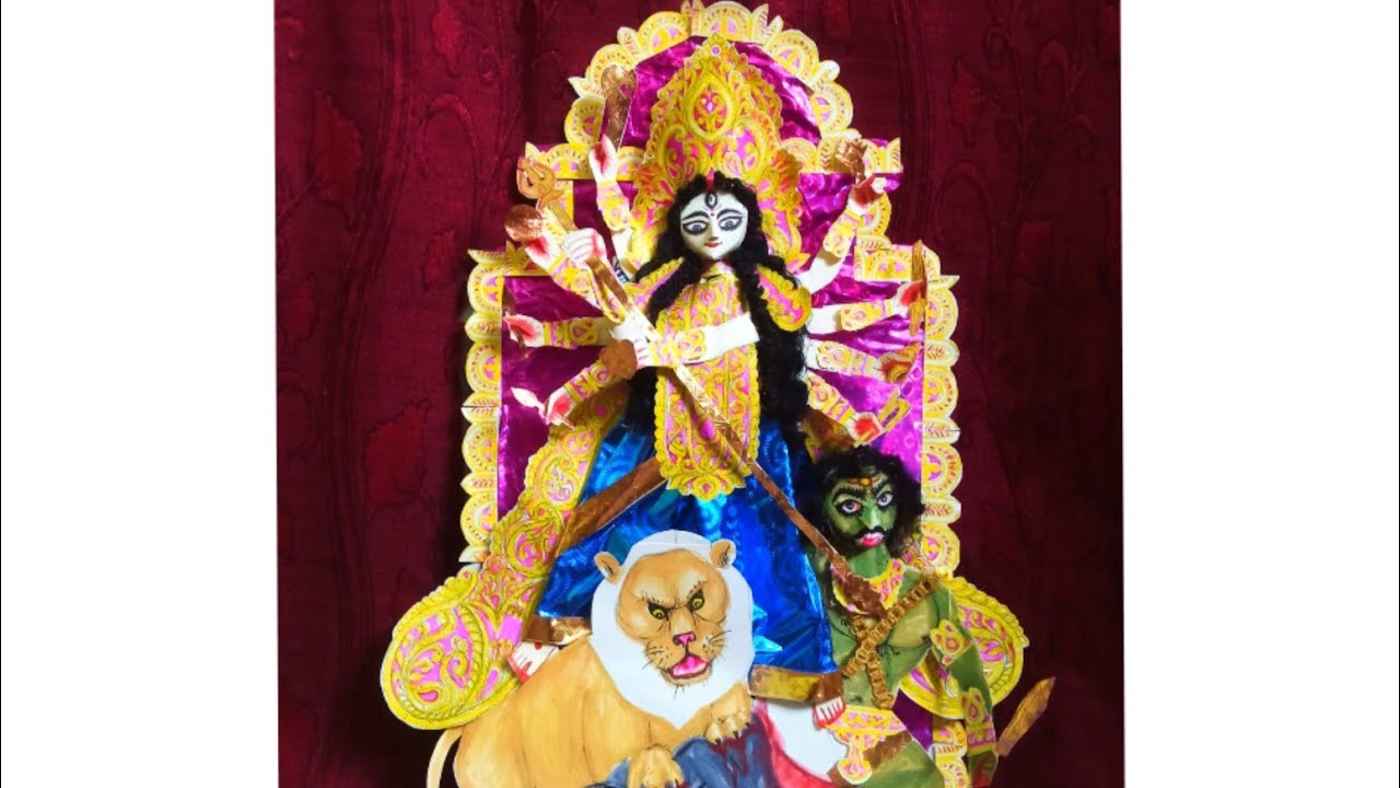 3d| Paper durga maa making | Durga thakur banana | part 2 ...