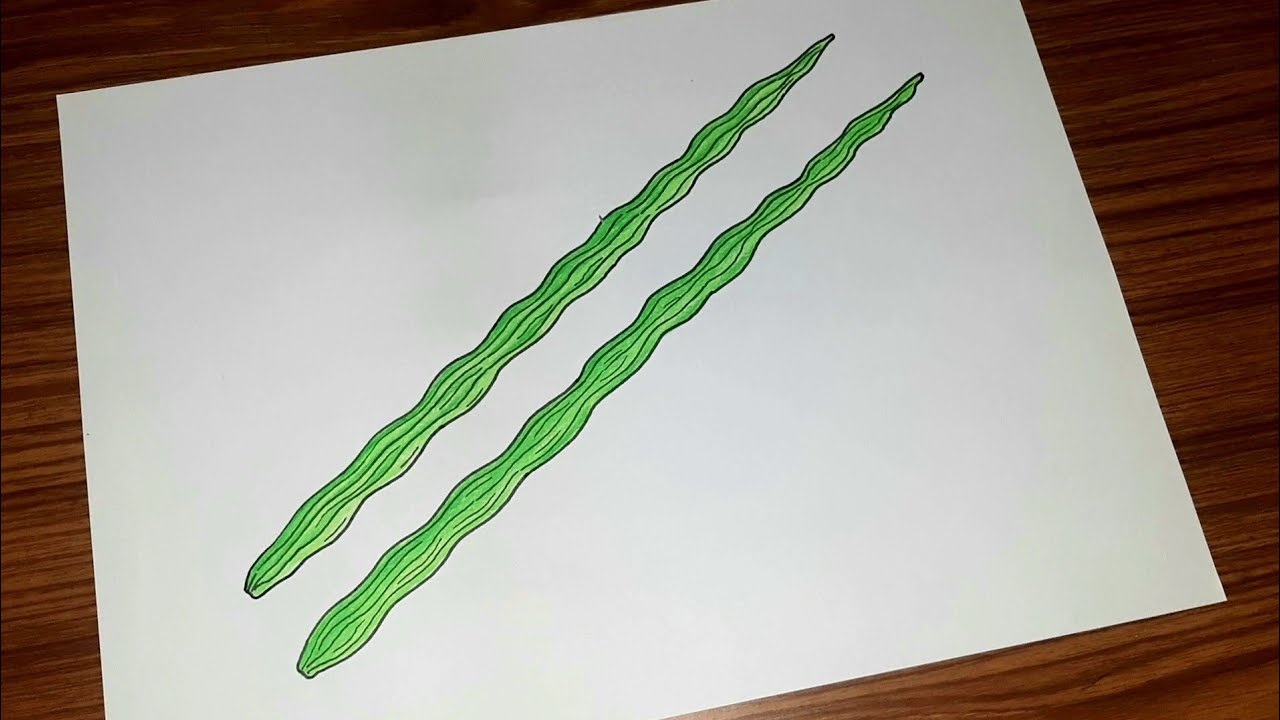 How to draw a drumstick step by step | Drumstick drawing easy | - YouTube