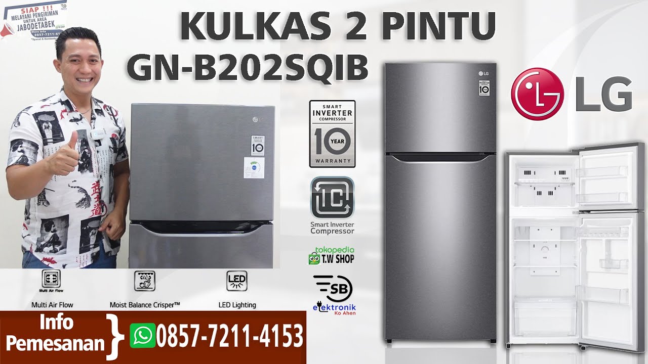 KULKAS 2 PINTU LG GN-B202SQIB Udah Gak Ragu Lagi Deh Kualitasnya Luar ...