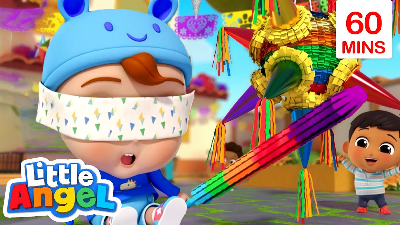 Break the Pinata 🪅 | LITTLE ANGEL 😇 | Kids Songs | Nursery Rhymes ...