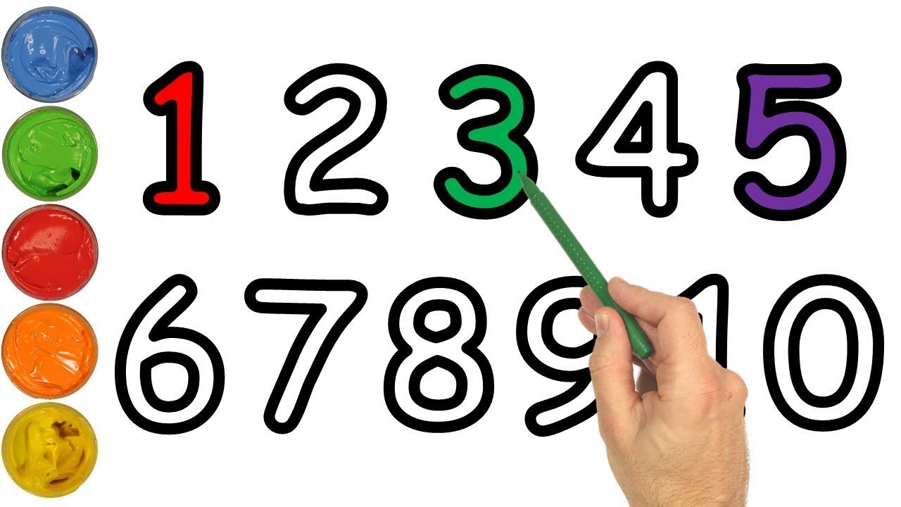 123 Learn to count and Trace with colors | 1 to 24 Number | For kids ...